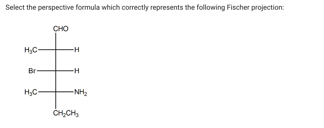 Solved Select the perspective formula which correctly | Chegg.com