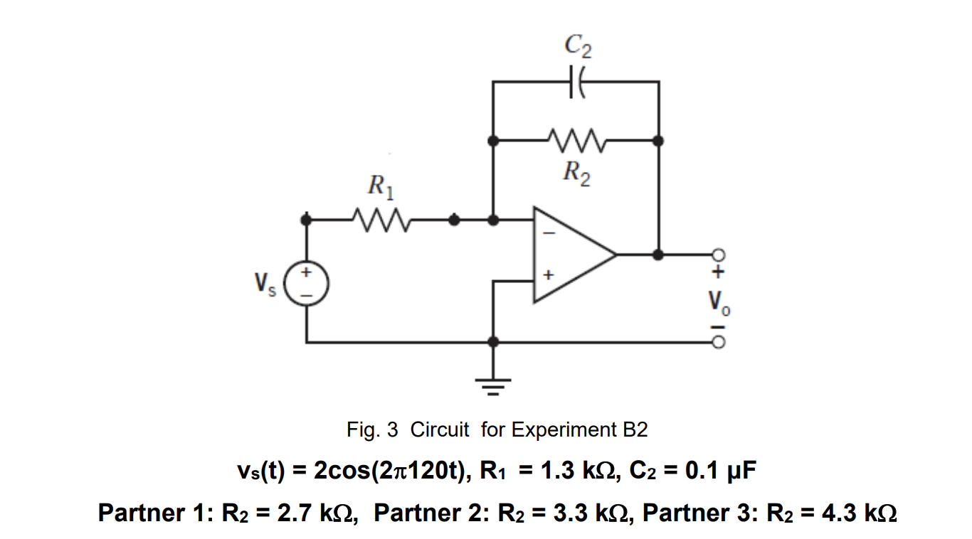 Solved B3. Experiment 3: Changing phase shift using op amp | Chegg.com