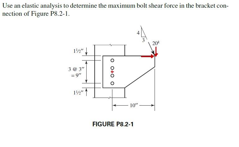 Solved Use an elastic analysis to determine the maximum bolt | Chegg.com