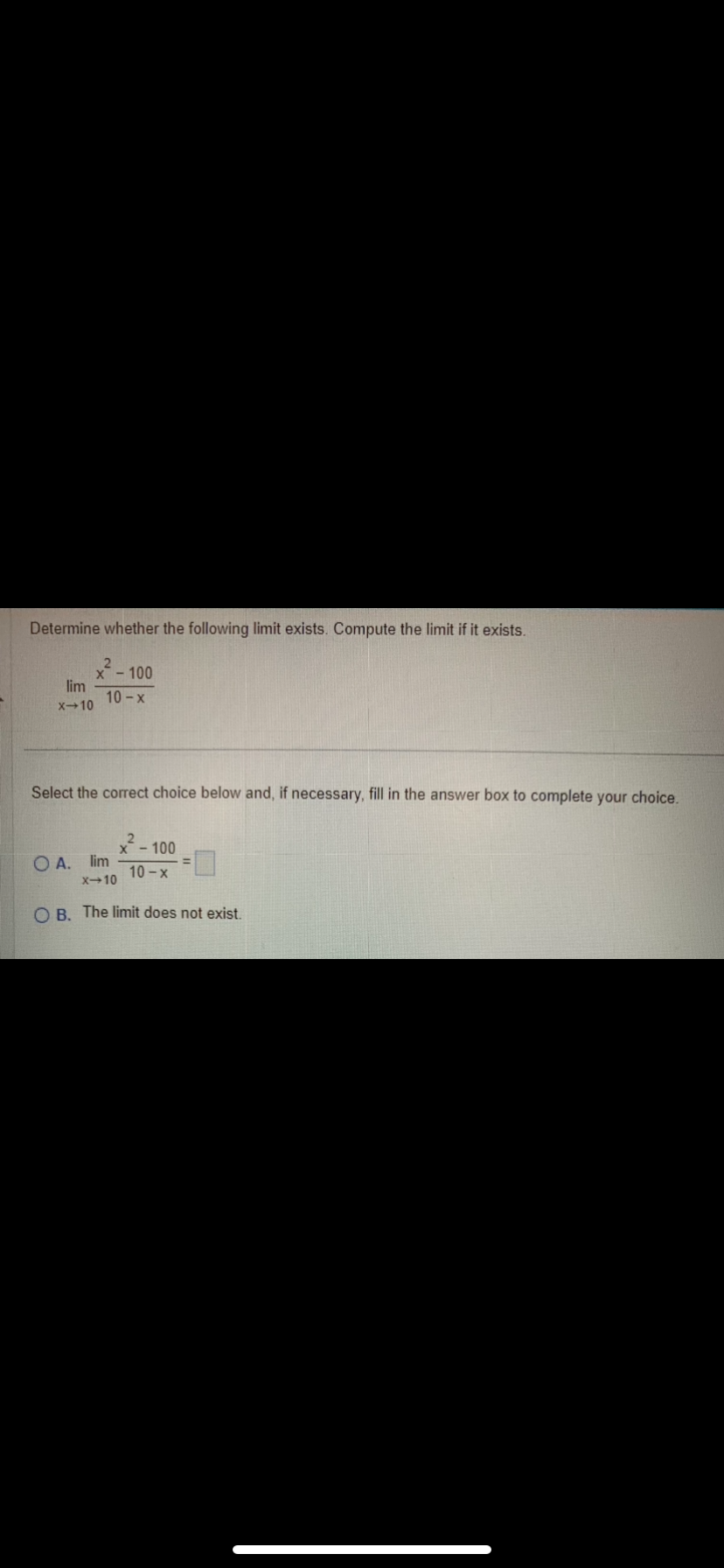 Solved Determine Whether The Following Limit Exists Compute