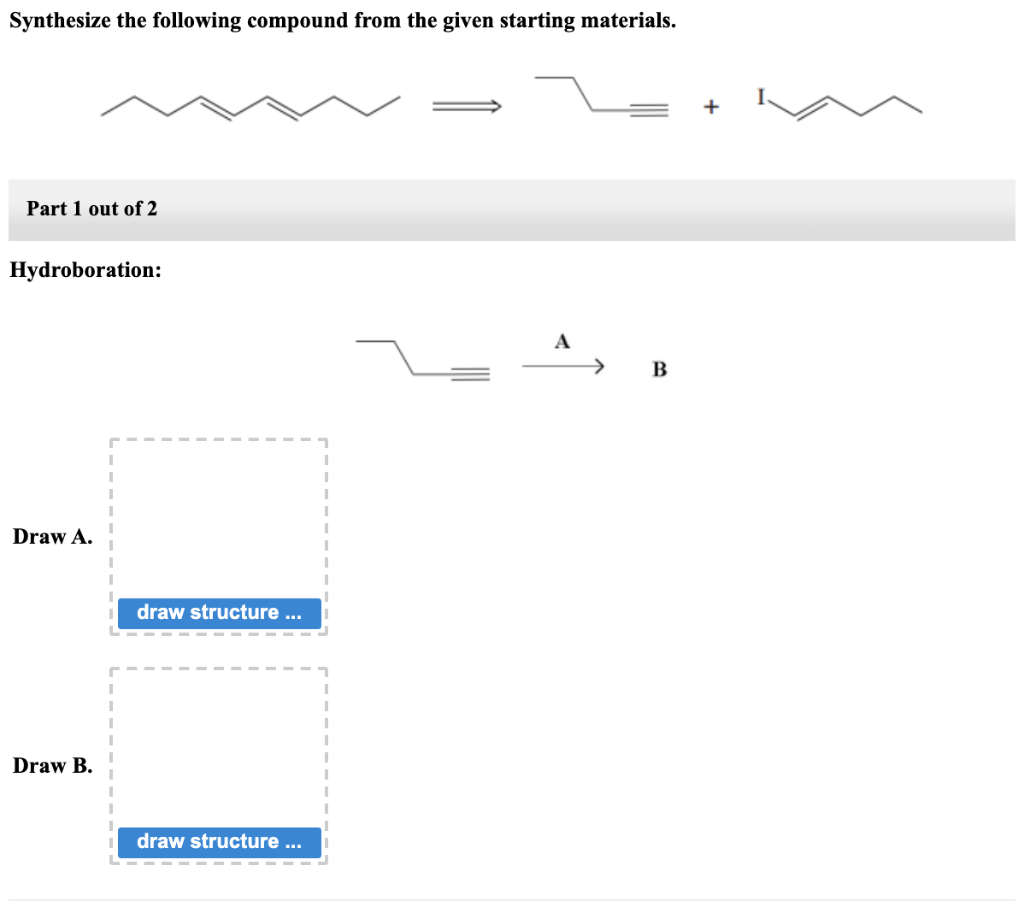 Solved Synthesize the following compound from the given | Chegg.com