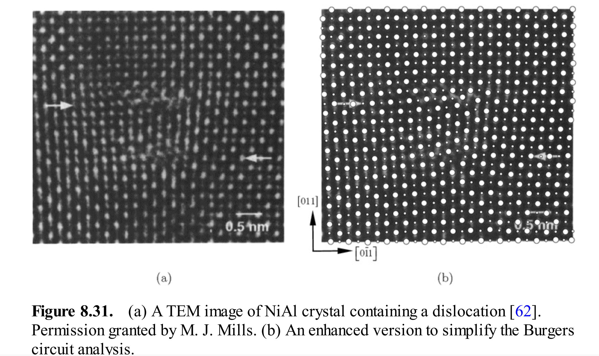 Solved Imperfections in 8.2 ﻿Figure 8.31 ﻿shows a TEM image | Chegg.com