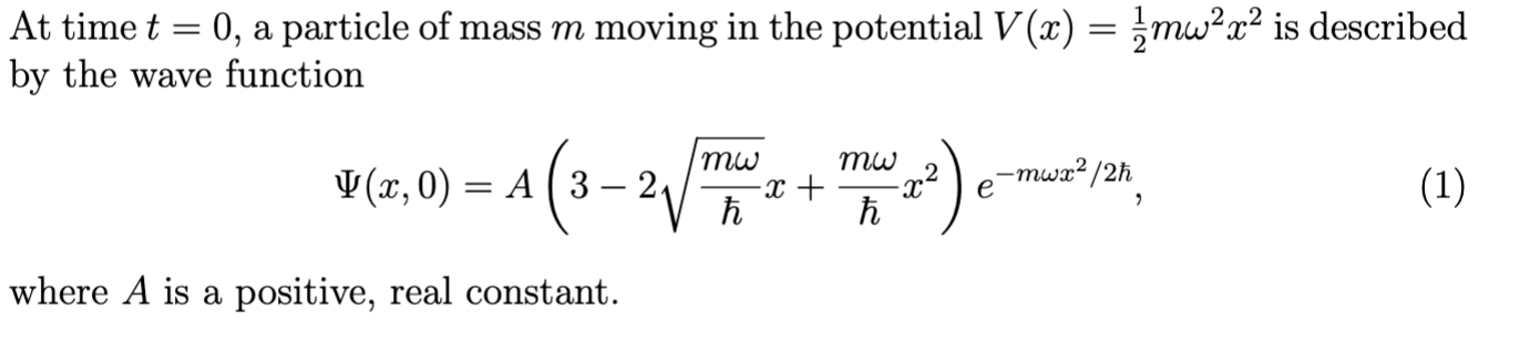 Solved At time t=0, a particle of mass m moving in the | Chegg.com