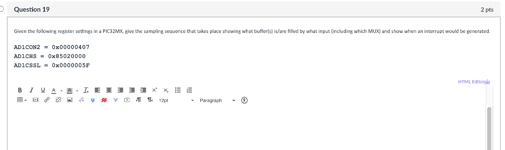 Solved Question 19 2 pts Given the following register | Chegg.com