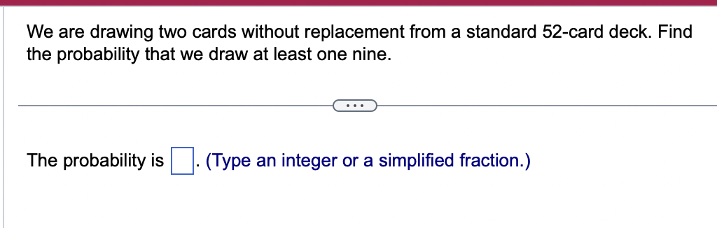 Solved We are drawing two cards without replacement from a | Chegg.com