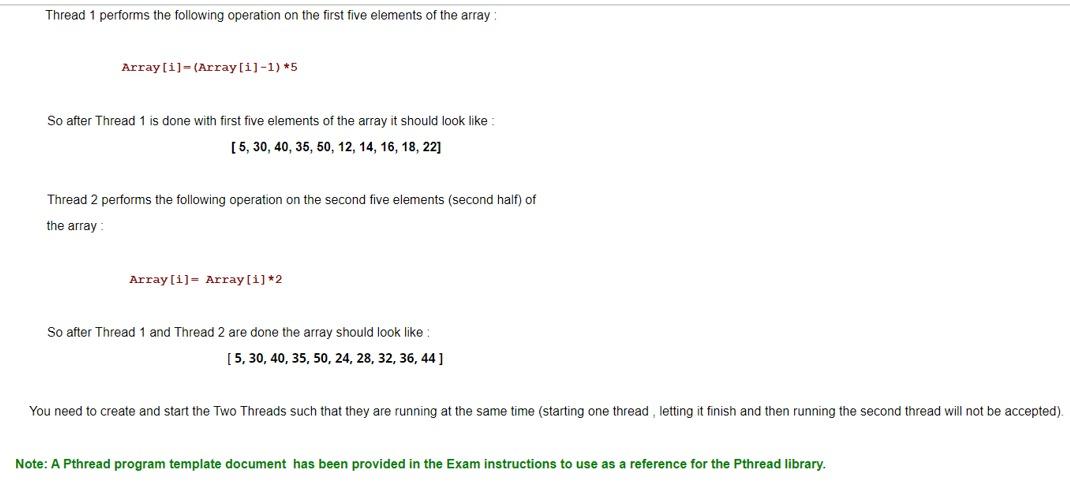 Solved Pthread Program Template #include | Chegg.com