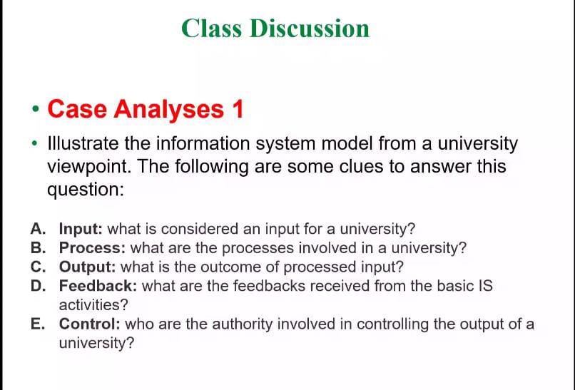 - Illustrate the information system model from a | Chegg.com