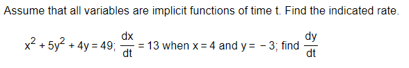 Solved Assume that all variables are implicit functions of | Chegg.com
