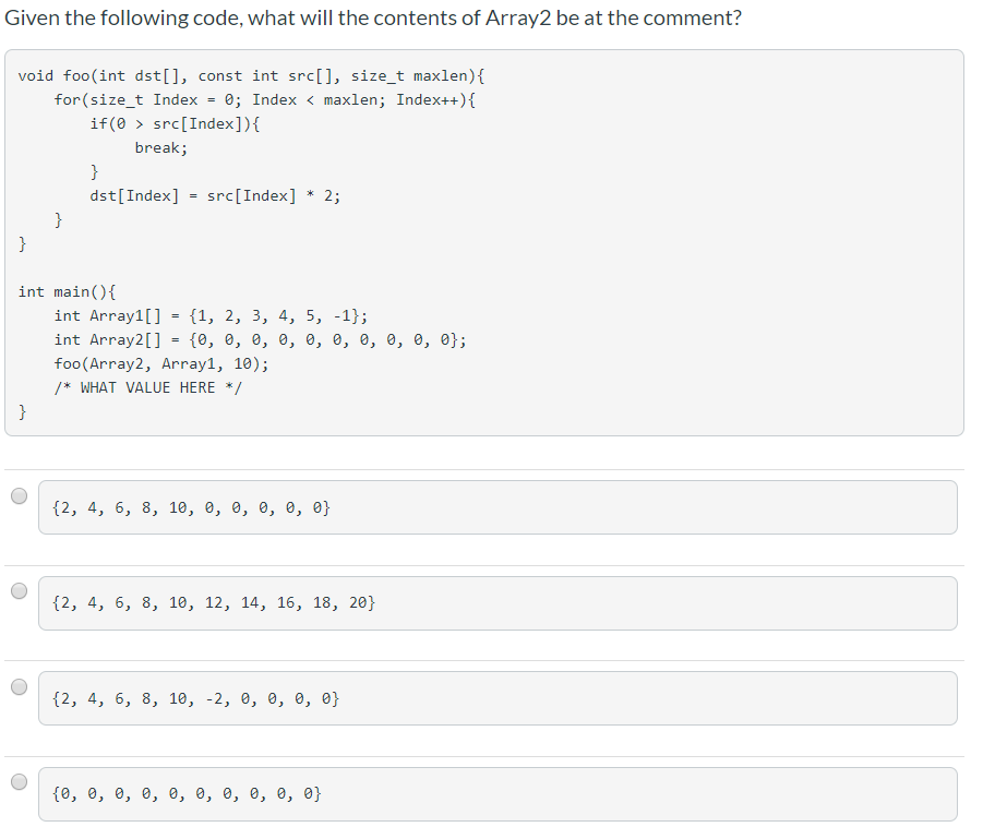 Solved Assume that you want to pass an array of integers as | Chegg.com