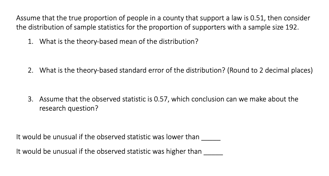 Solved Assume that the true proportion of people in a county | Chegg.com