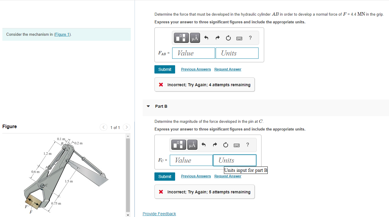 Solved Determine the force that must be developed in the | Chegg.com