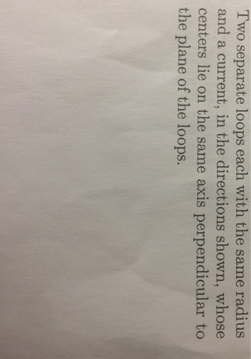 Solved Two separate loops each with the same radius and a | Chegg.com