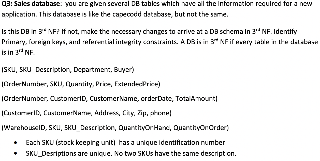 Solved For each question, go through the following | Chegg.com