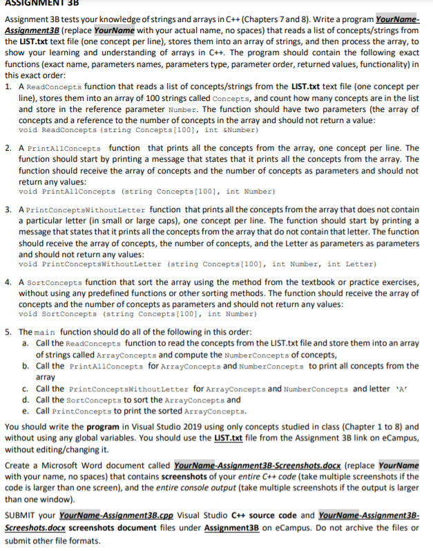 Solved Assignment 3bassignment 3b Tests Your Knowledge Of 9752