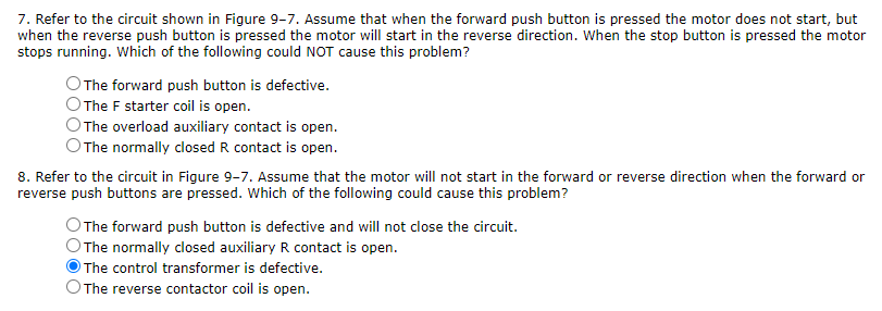 Solved CONTROL TRANSFORMER7. Refer to the circuit shown in | Chegg.com