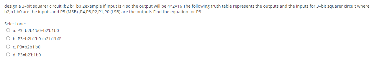Solved Design a combinational logic circuit that takes a | Chegg.com