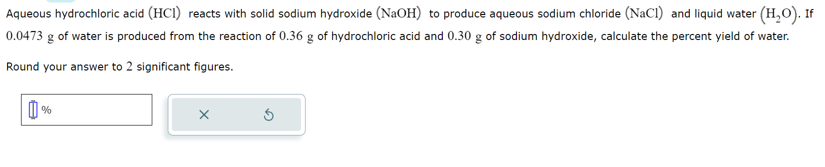 Solved Aqueous hydrochloric acid (HCl) reacts with solid | Chegg.com