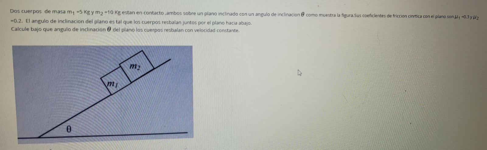 Solved Two bodies of mass m1 = 5 Kg and m2 = 10 Kg are in | Chegg.com