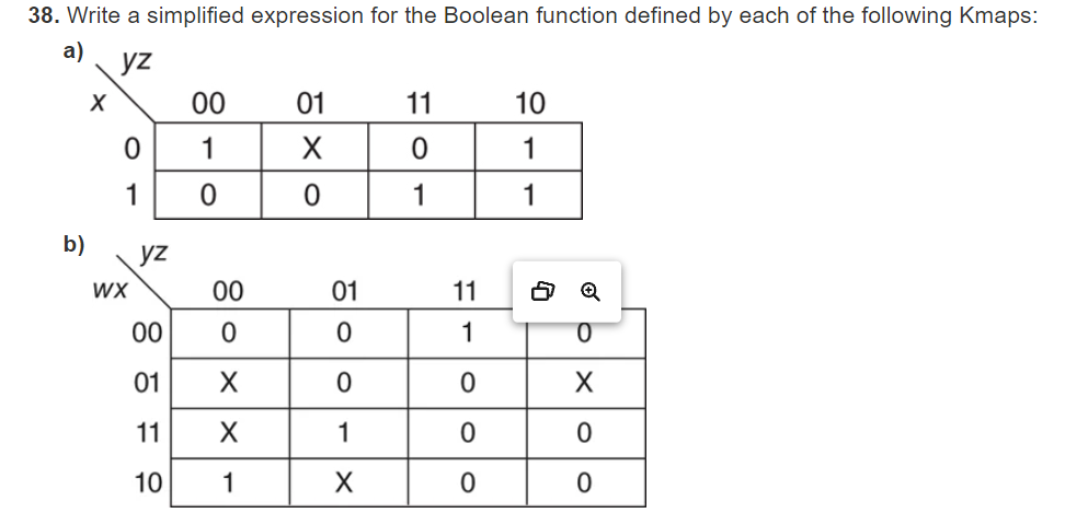 Solved 38. Write a simplified expression for the Boolean | Chegg.com