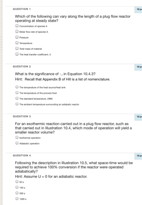Solved QUESTION 1 10 p Which of the following can vary along | Chegg.com