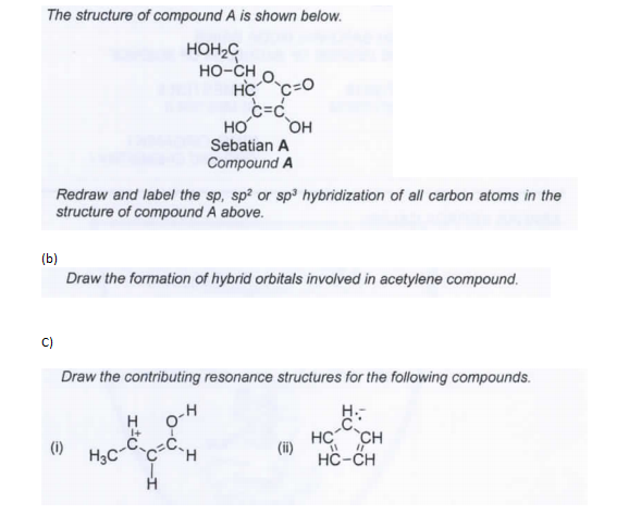 Solved HCC=0 The structure of compound A is shown below. | Chegg.com