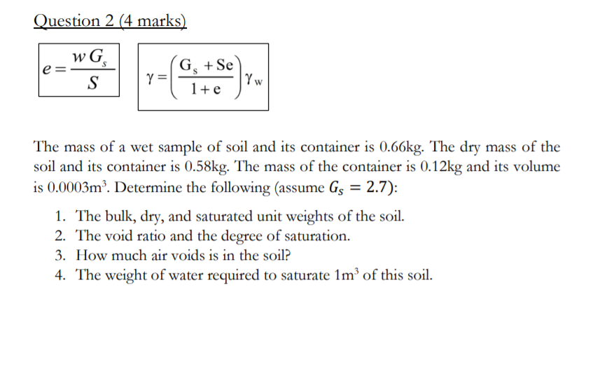 Solved Question 2 (4 marks) wG е: S y= G + Se 1 + e Yw The | Chegg.com