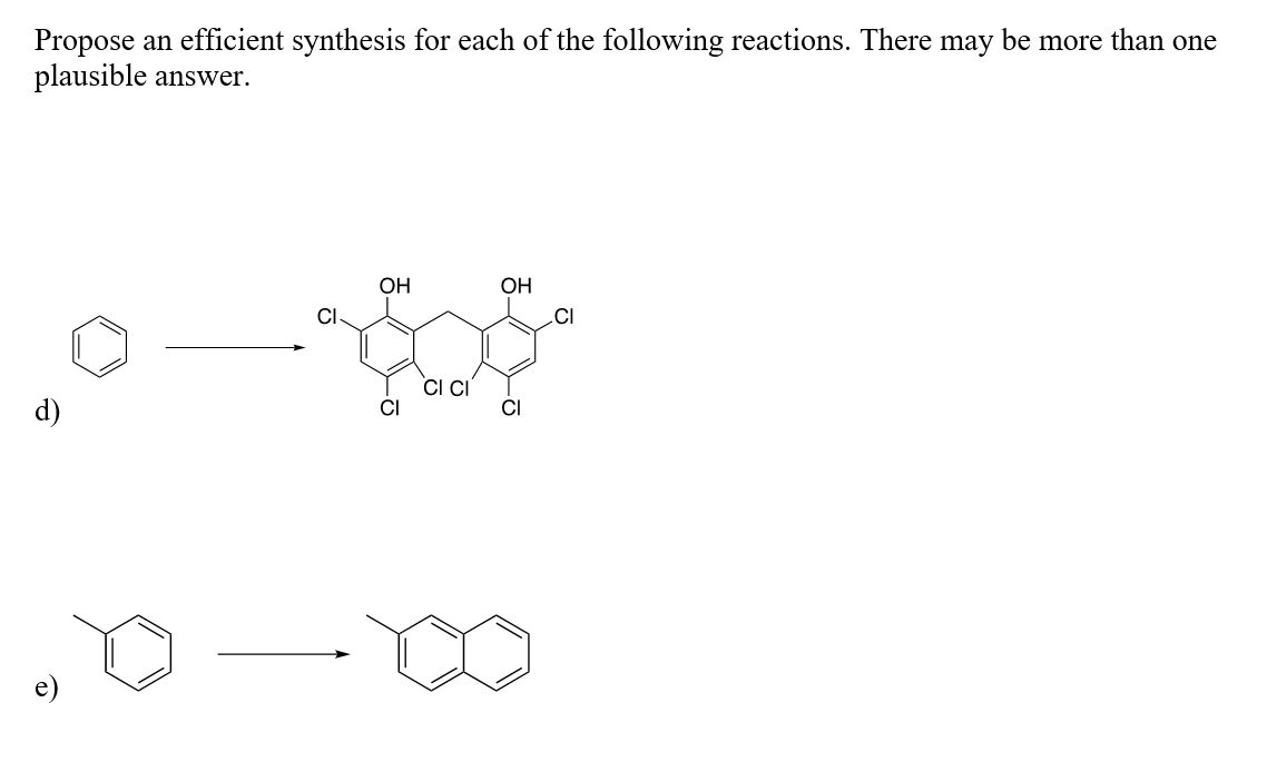 Solved Propose an efficient synthesis for each of the | Chegg.com