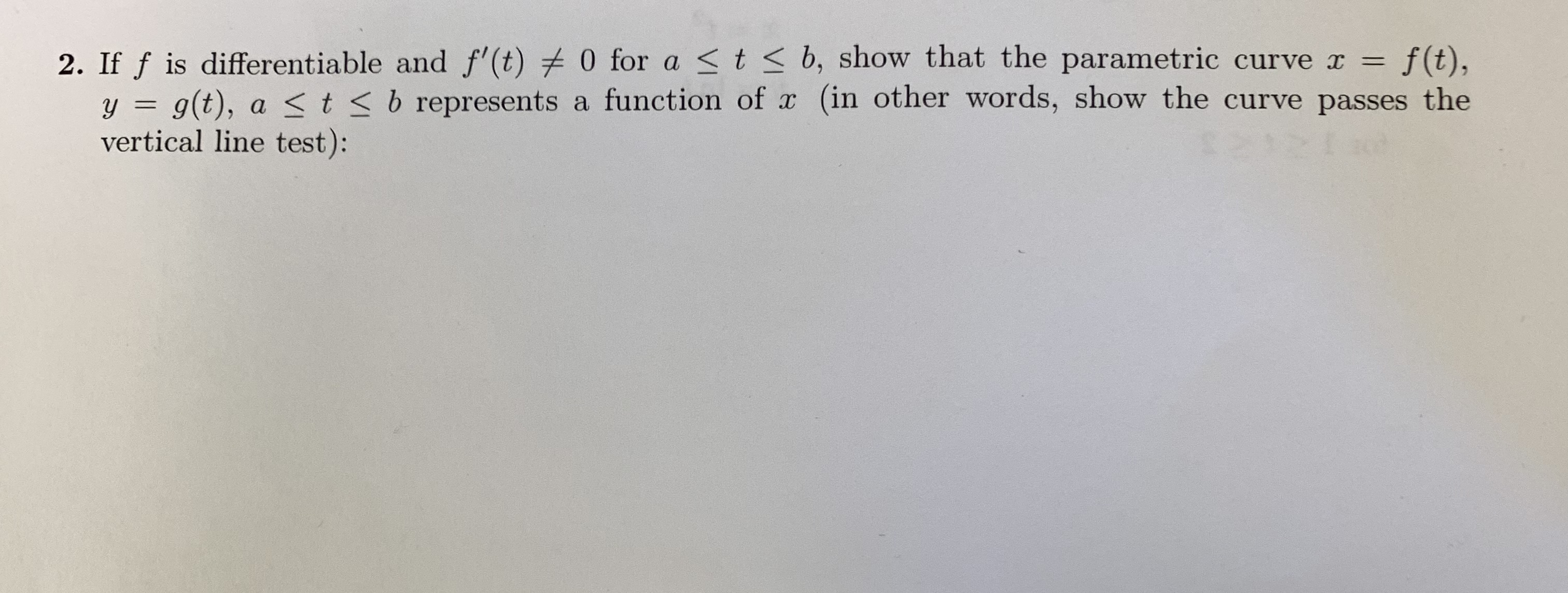Solved If f is differentiable and f'(t) does not = 0 for a ≤ | Chegg.com