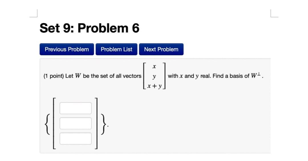 Solved Set 9 Problem 6 Previous Problem Problem List Next