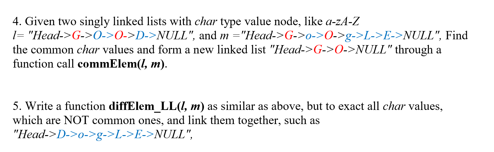 Solved Date Structure: Please finish Question 5 in C | Chegg.com