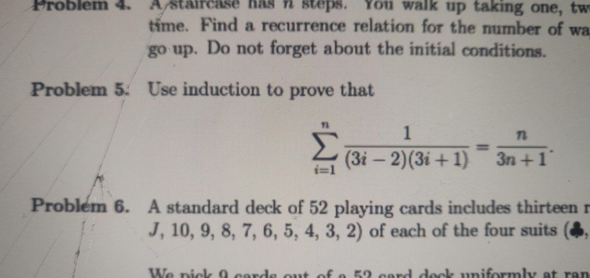 Solved Problem 4. Astaircase has n steps. as n steps. You | Chegg.com