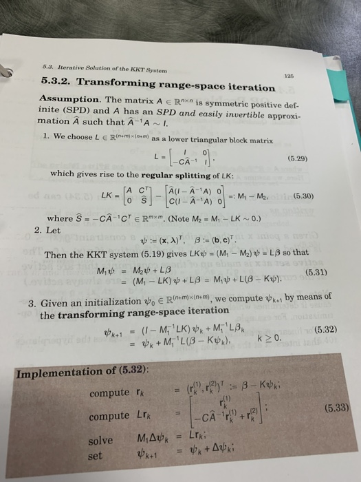 5.3. Iterative Solution of the KKT System 125 5.3.2. | Chegg.com