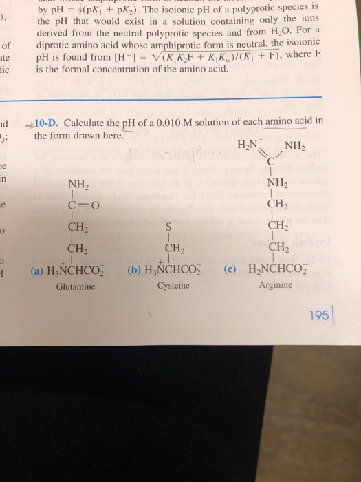 Solved by pH = 1 (pK, + pK2). The isoionic pH of a | Chegg.com