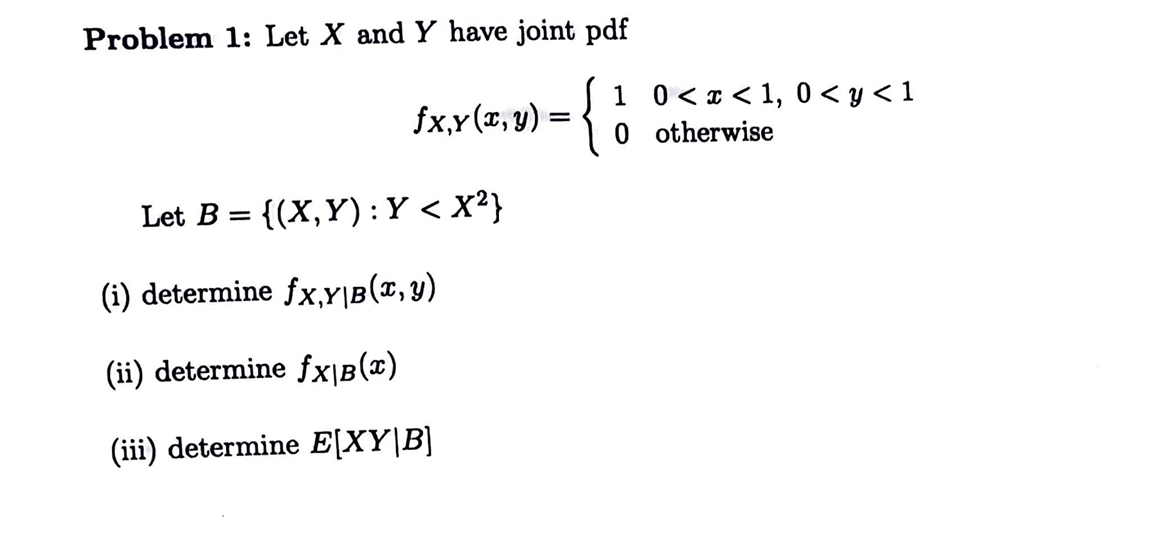 Solved Problem 1: Let x ﻿and Y ﻿have joint | Chegg.com