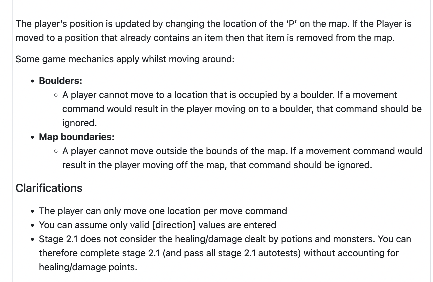 Solved 2.1. Movement Command m [direction] Overview We now | Chegg.com