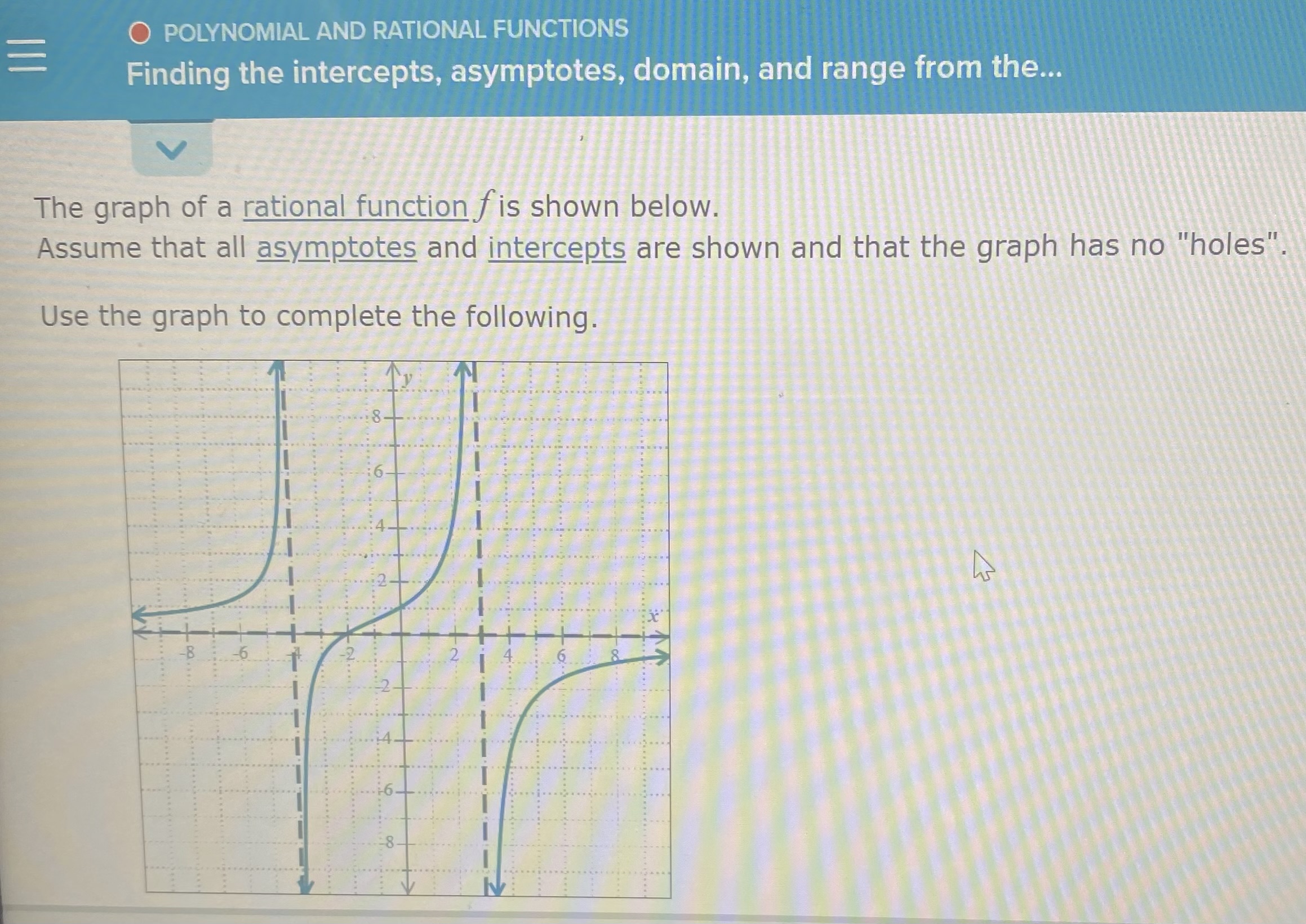 Solved POLYNOMIAL AND RATIONAL FUNCTIONS Finding the | Chegg.com