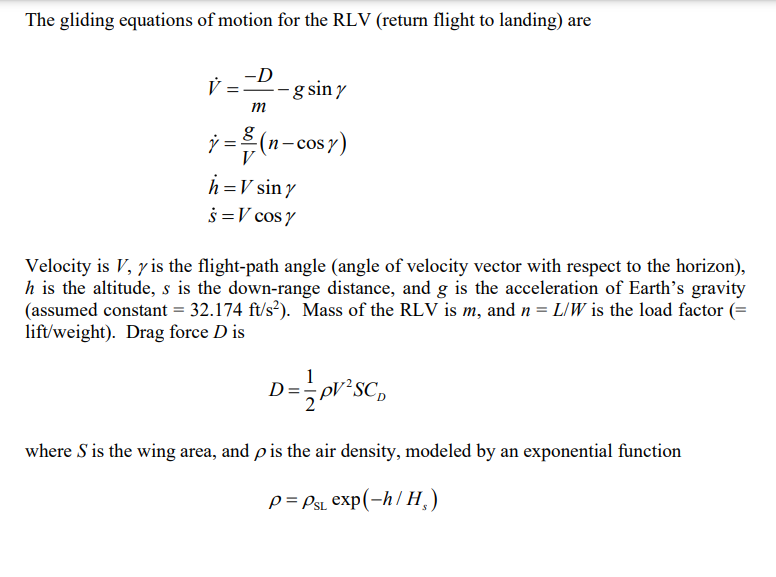 Linearize the equations of motion about the reference | Chegg.com