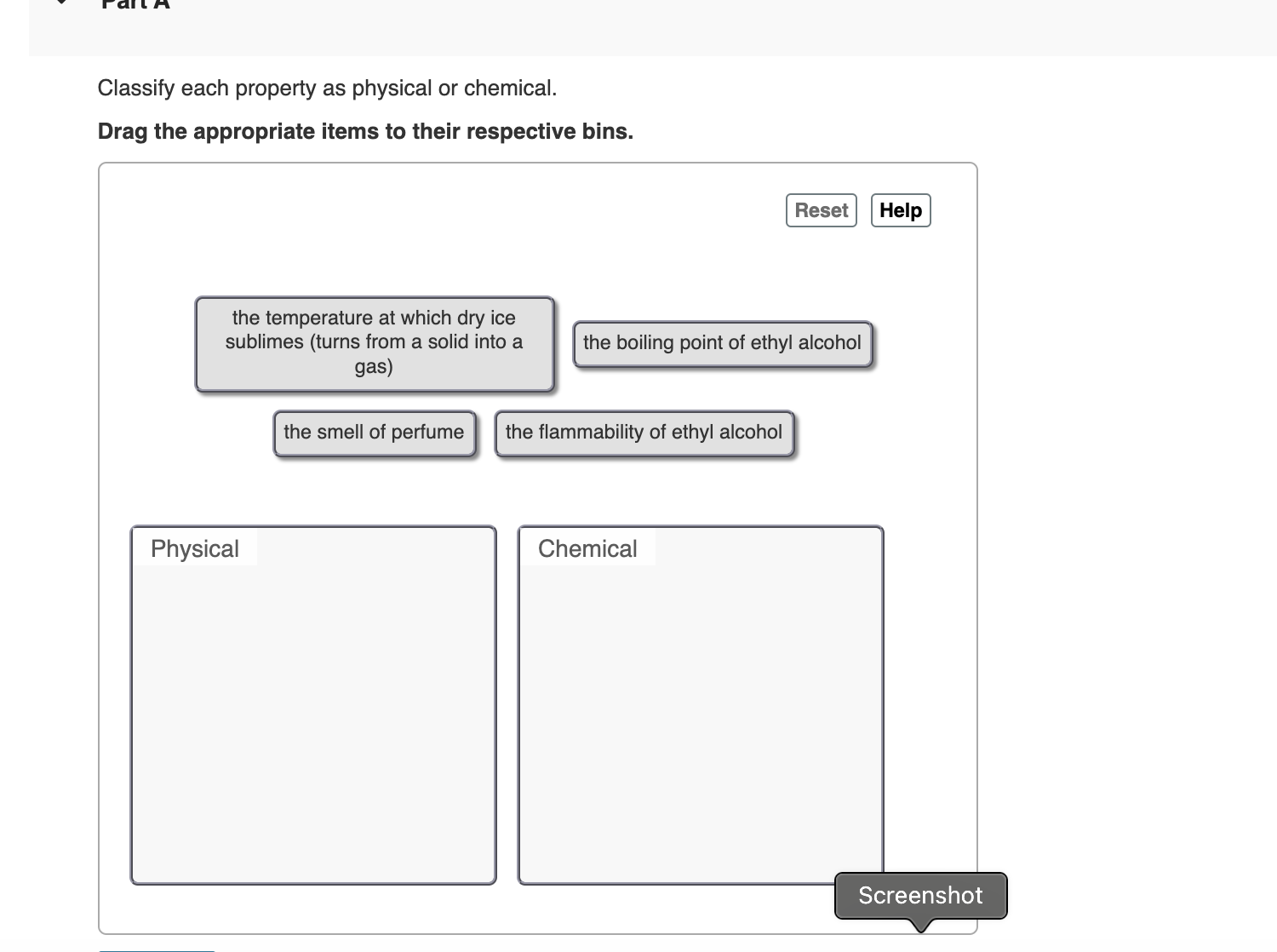 Solved Classify each property as physical or chemical.Drag | Chegg.com