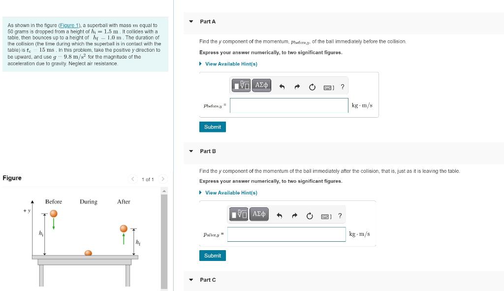 Solved As shown in the figure (Figure 1), a superball with | Chegg.com