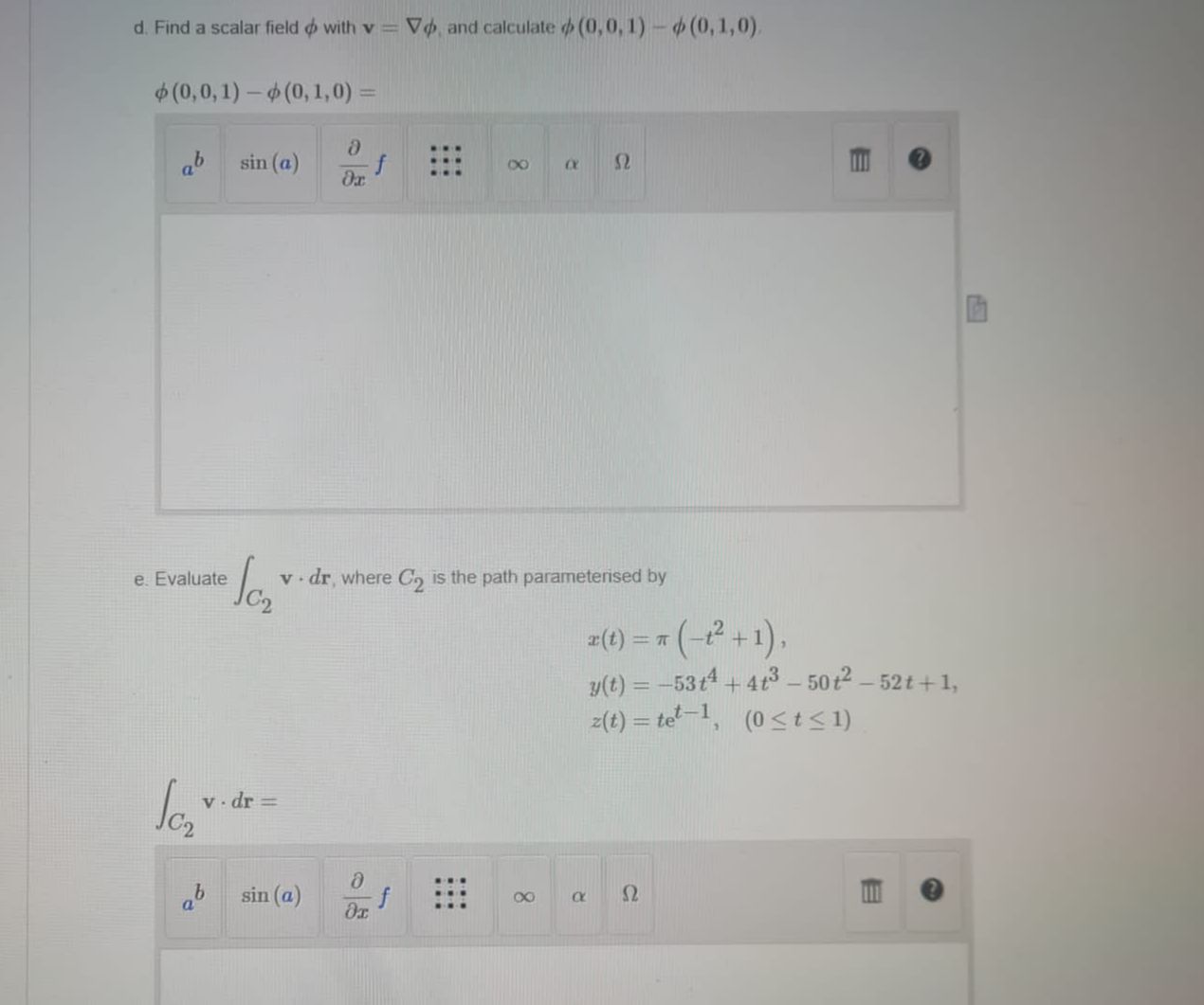 Solved Let v be the vector field v=(y2z−sin(x)2xyzxy2+2z) a. | Chegg.com