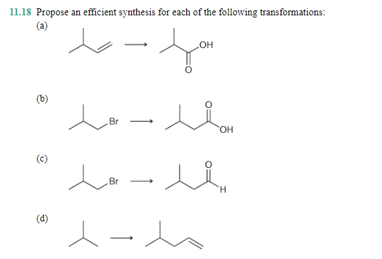 Solved ___11.18 Propose an efficient synthesis for each of | Chegg.com