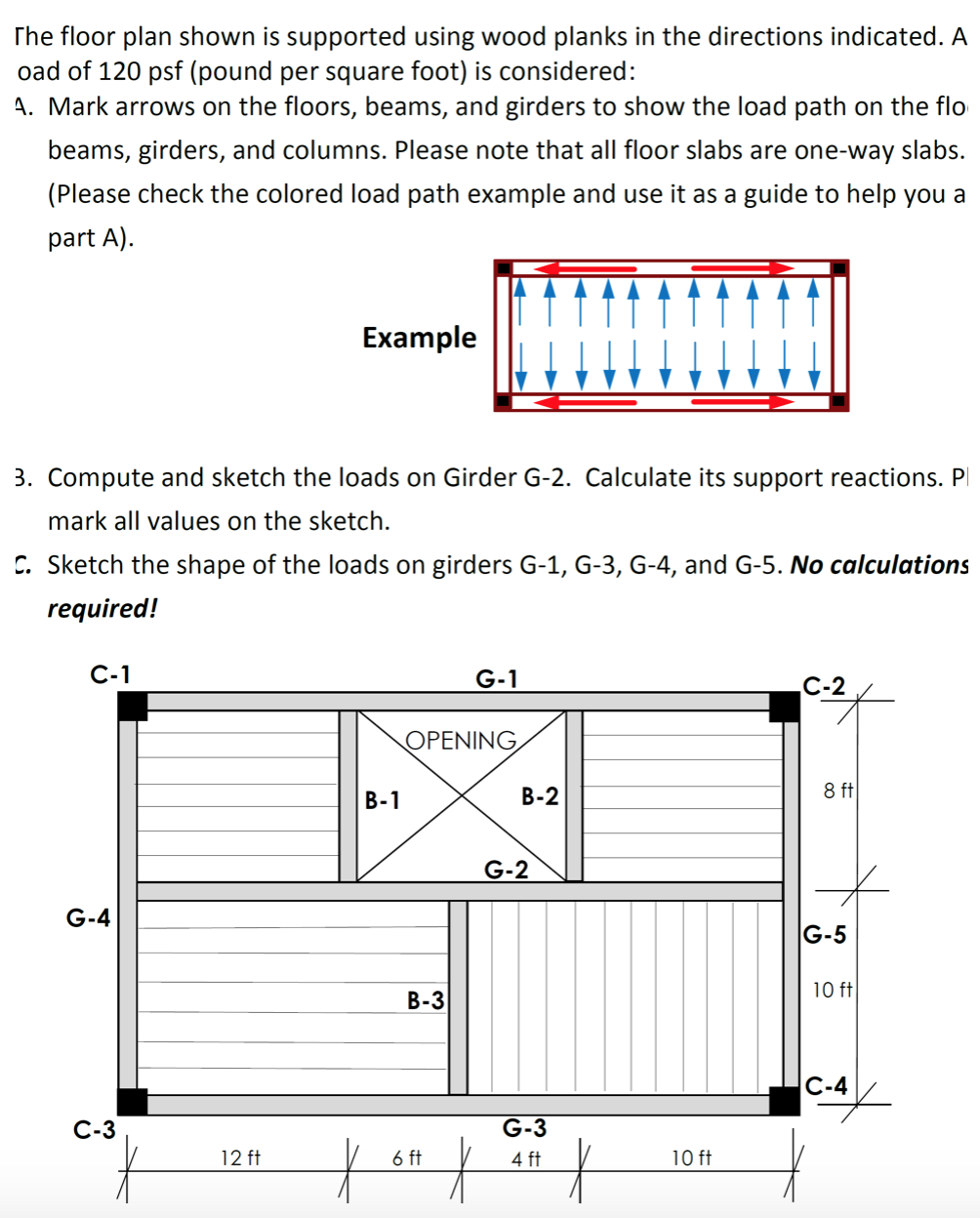 Solved The floor plan shown is supported using wood planks | Chegg.com