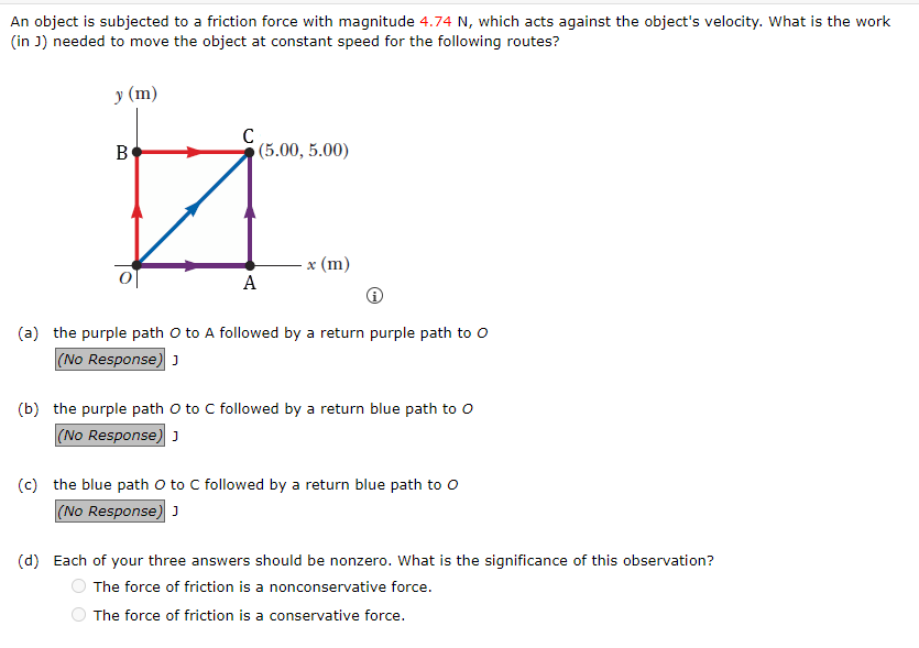 Solved An object is subjected to a friction force with | Chegg.com