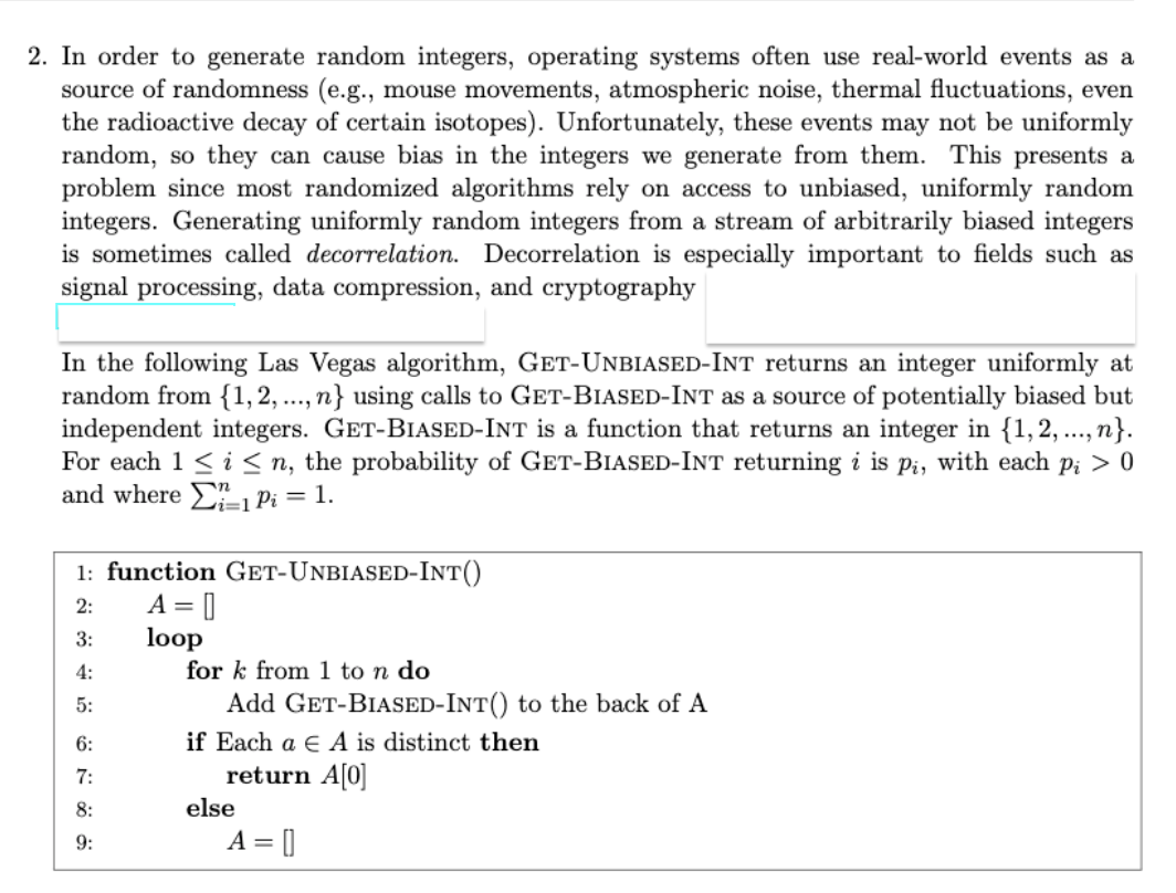 Solved 2. In order to generate random integers, operating | Chegg.com
