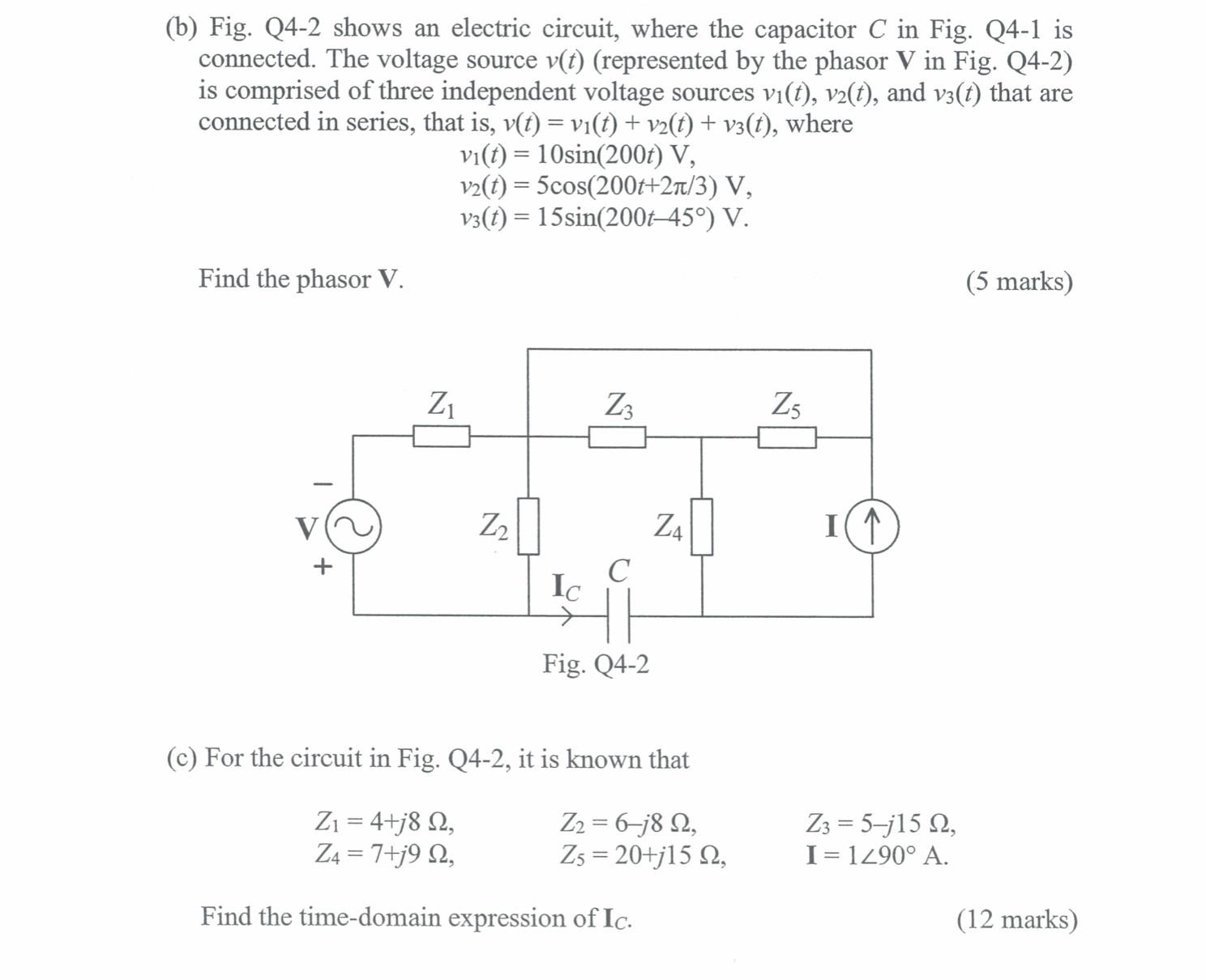 Solved Please do ﻿part (c)(b) ﻿Fig. Q4-2 ﻿shows an ﻿electric | Chegg.com