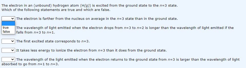 Solved The electron in an (unbound) hydrogen atom (H(9)) is | Chegg.com