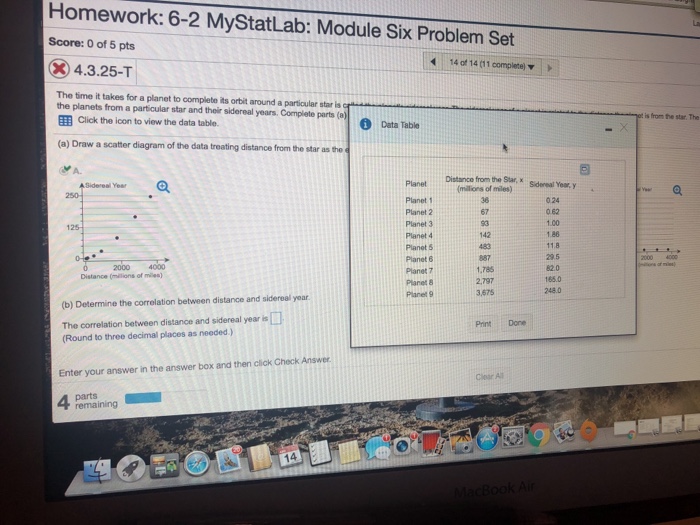 Solved Homework: 6-2 MyStatLab: Module Six Problem Set | Chegg.com