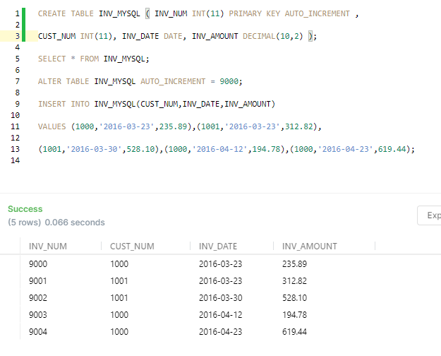 Solved Create a MySQL trigger named trg_updatecustbalance | Chegg.com