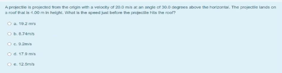 Solved A projectile is projected from the origin with a | Chegg.com