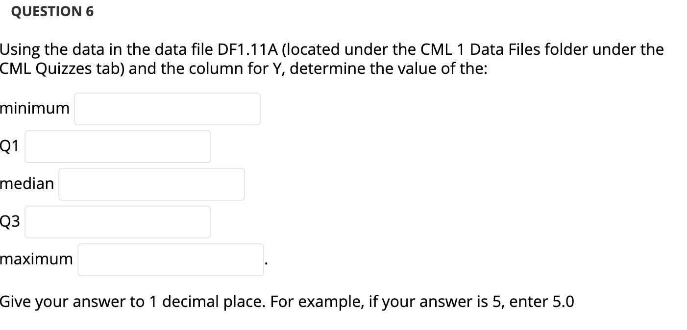 Solved Using the data in the data file DF1.11A (located | Chegg.com